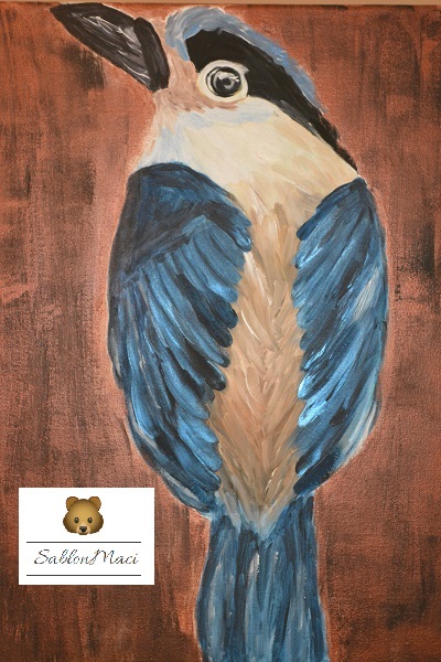 Kék madár :: SablonMaci